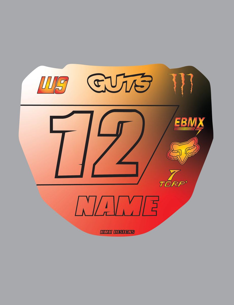 Odi Plate Decal -FLAMES