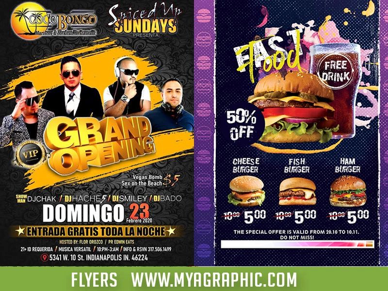 5,000 Flyers - 4" x 6" - 4/4 14 PTS. UV