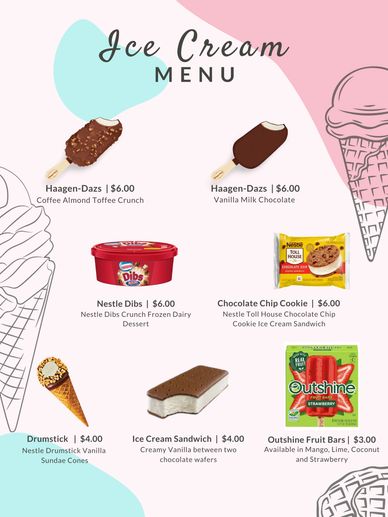 Restaurant and Bar Menu