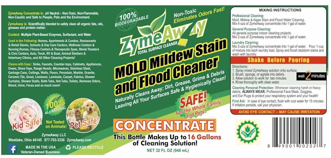 32oz Concentrate Label | ZymeAway LLC