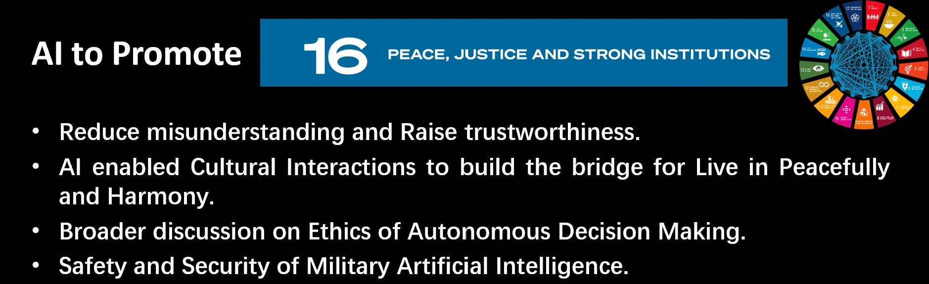 Responsible AI to promote World Peace and Sustainable Development