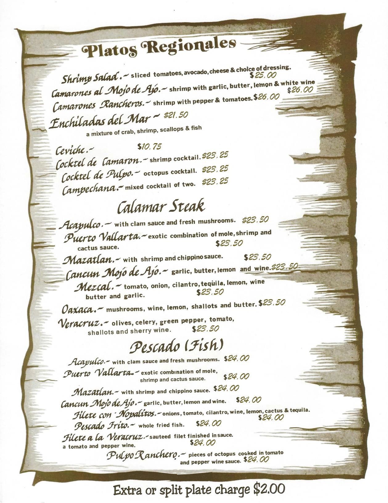 Dinner Menu | Pacos Cantina