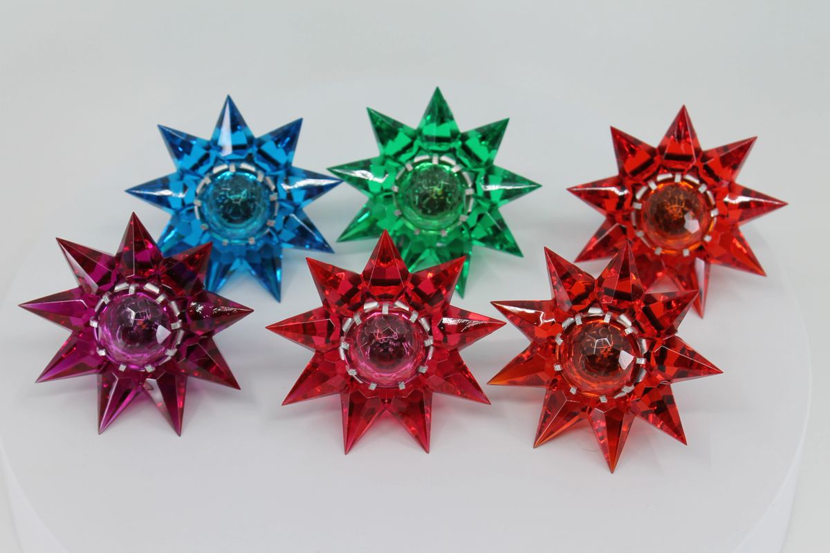 Color Crystalized Star Lights (matchless star) color points and center