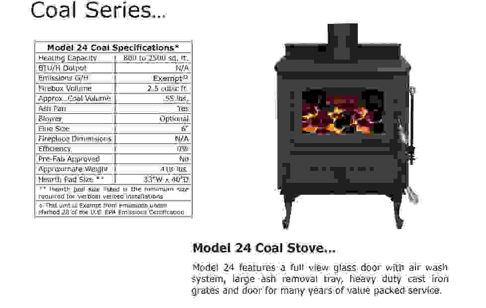 Coal Stoves | Buck Stove, New Buck Corp