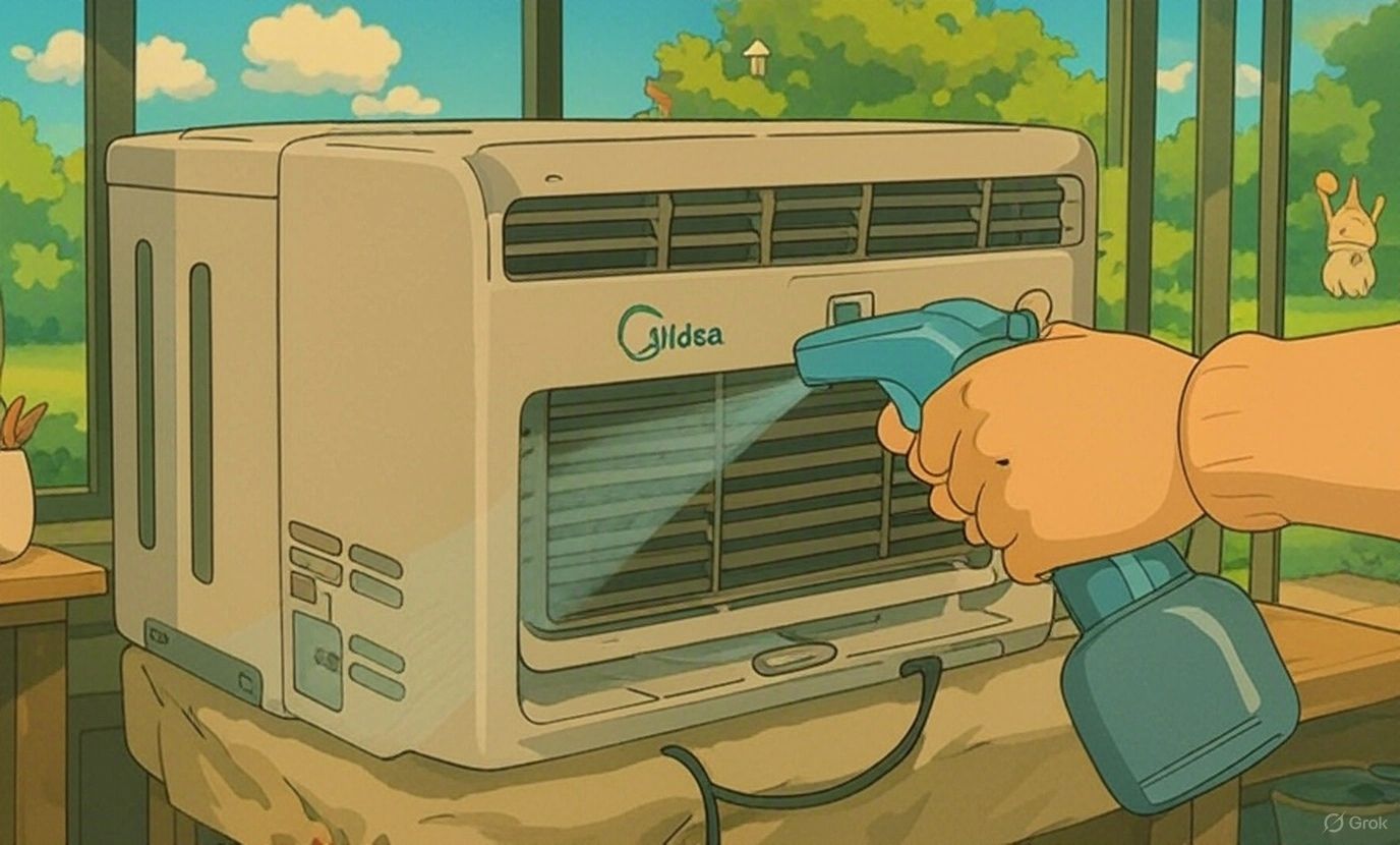 Midea Air Conditioner Cleaning and Drain Plug Removal Guide