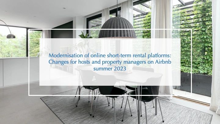 Modernisation of online short-term rental platforms...