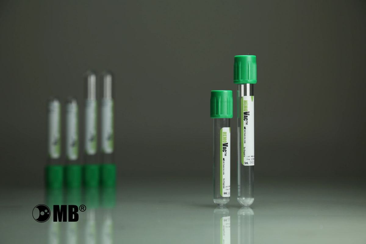 HemoVac Plus Sodium Heparin Blood Collection Tube (100 vials)