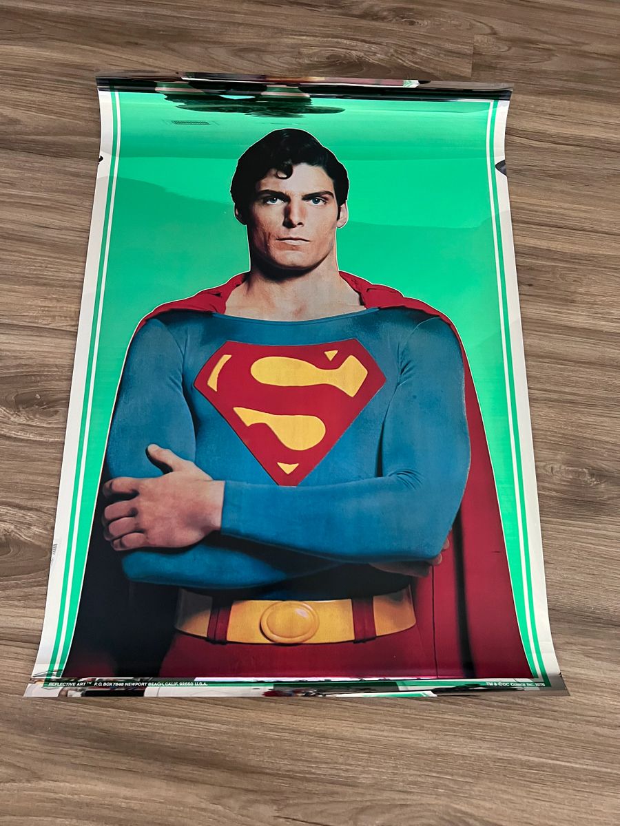 Original 1978 Superman Christopher Reeve Superman the Movie Reflective ...