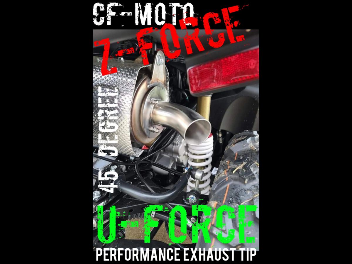 Z-FORCE U-FORCE PERFORMANCE STAINLESS EXHAUST TIP 45° DEGREE