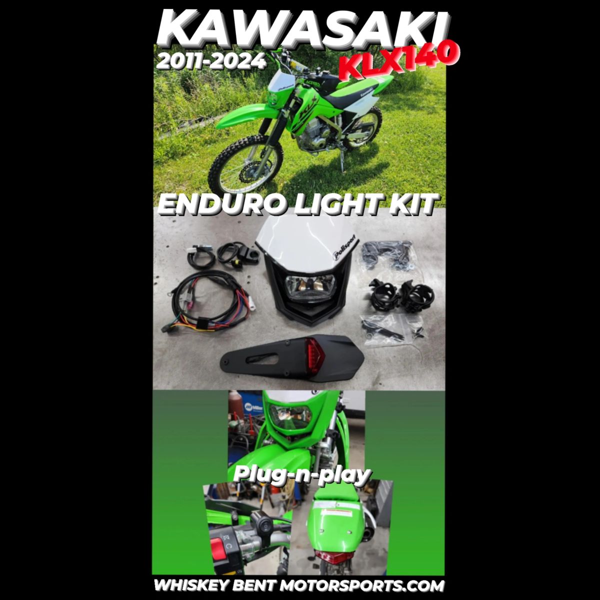KAWASAKI KLX140-KLX110 ENDURO LIGHT KIT