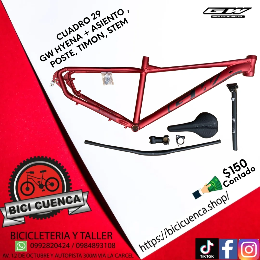 CUADRO 29 GW HYENA + ASIENTO , POSTE, TIMON, STEM