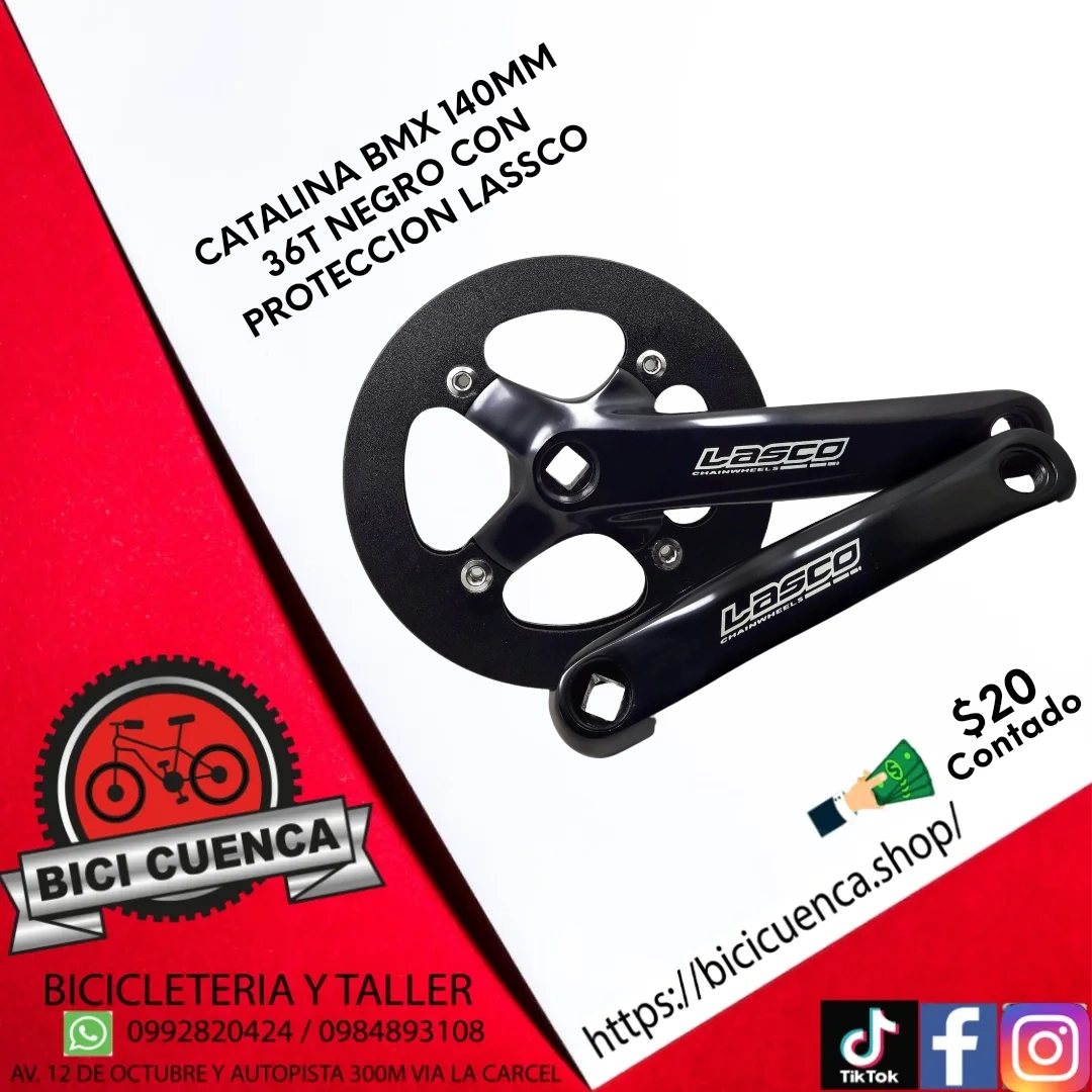 CATALINA BMX 140MM 36T NEGRO CON PROTECCION LASSCO