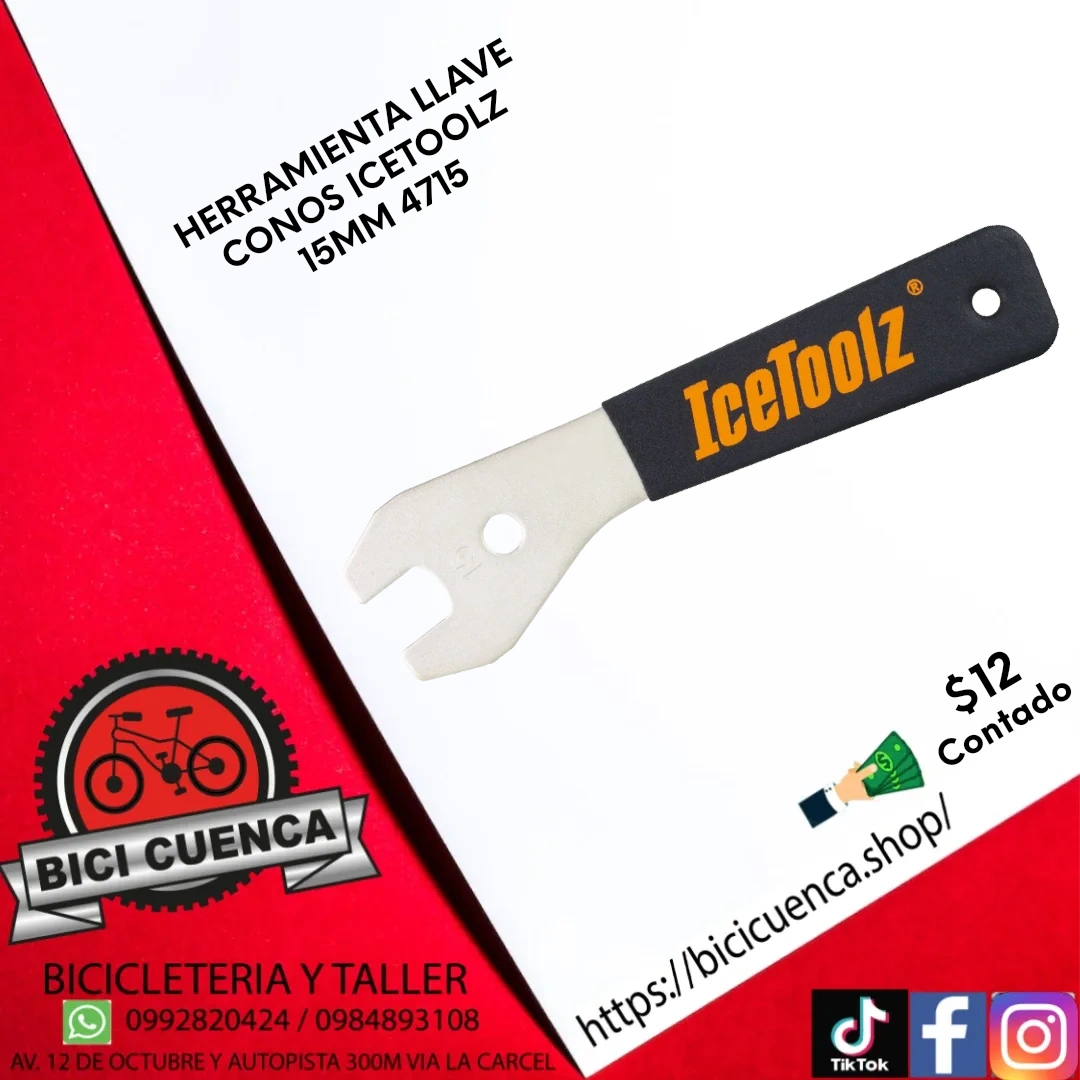 HERRAMIENTA LLAVE CONOS ICETOOLZ 15MM 4715