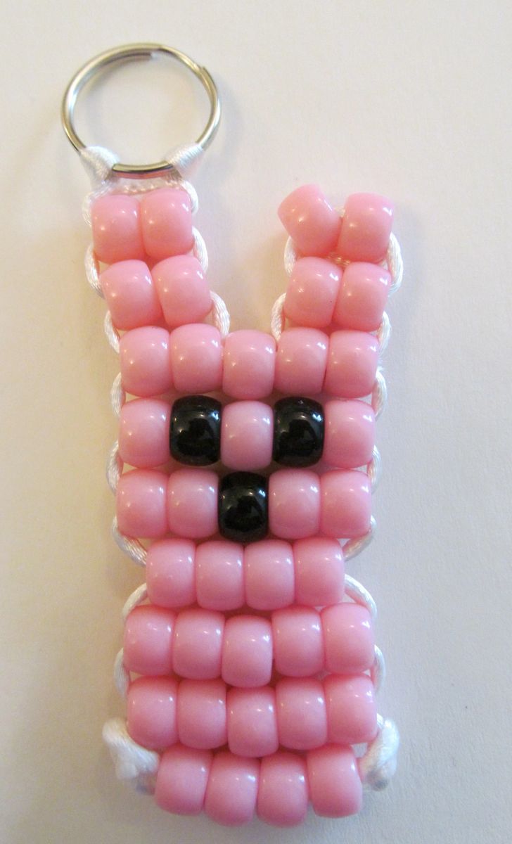 Pink Pony Bead Peep Keyring Item #4412025