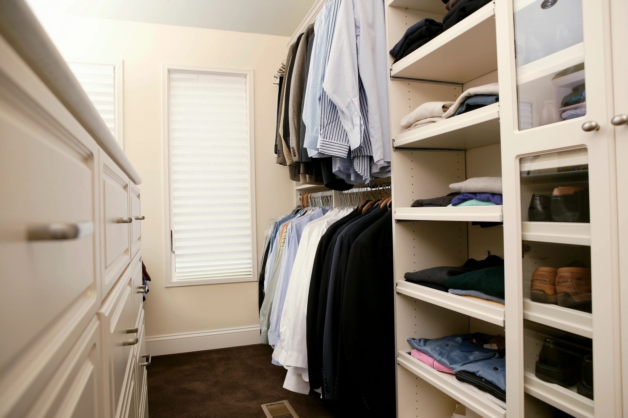 Custom Closet System Organization with Hilltop Custom Cabinets