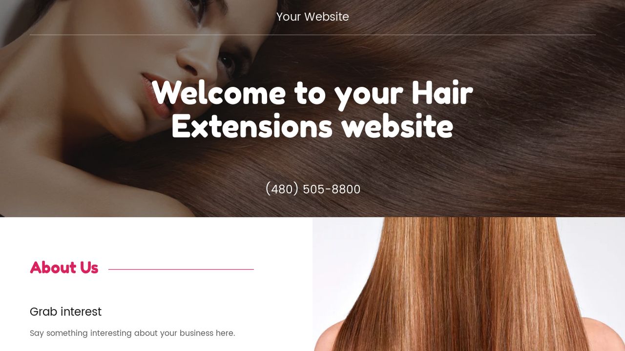 Hair Extensions Website Templates GoDaddy