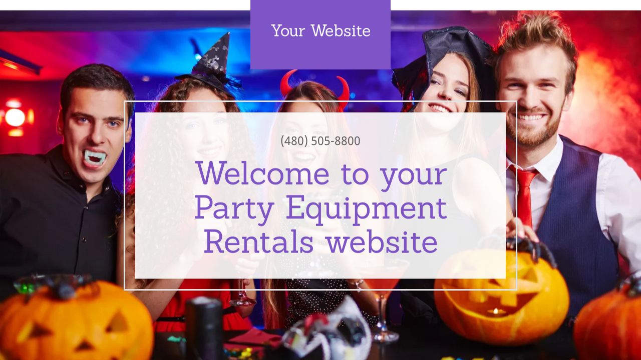 Party Equipment Rentals Website Templates GoDaddy