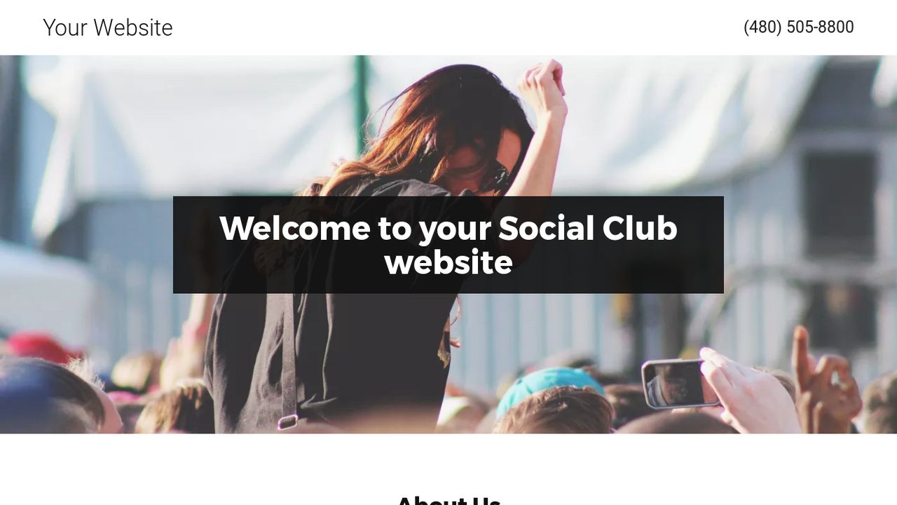 Social Club Website Templates GoDaddy