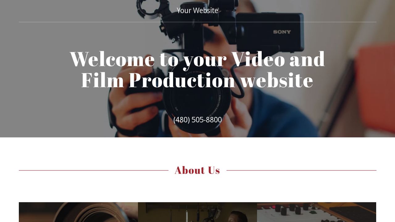Video And Film Production Website Templates GoDaddy